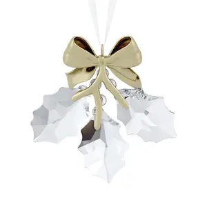 SWAROVSKI Holiday Magic Holly Leaves Ornament With Crystal Berries