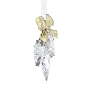 SWAROVSKI Holiday Magic Holly Leaves Ornament With Crystal Berries