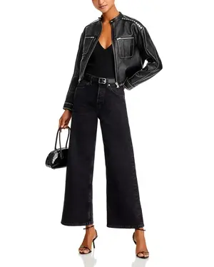 RE/DONE Leather Studded Jacket
