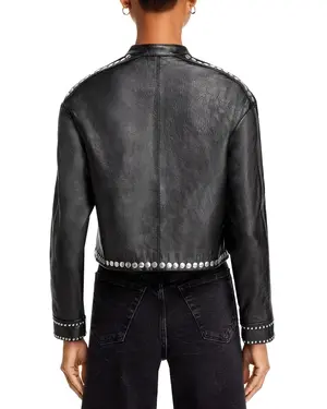 RE/DONE Leather Studded Jacket
