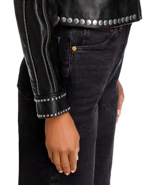 RE/DONE Leather Studded Jacket
