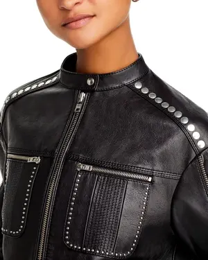 RE/DONE Leather Studded Jacket