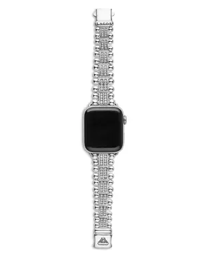 Lagos Sterling Diamond Apple Watch Bracelet
