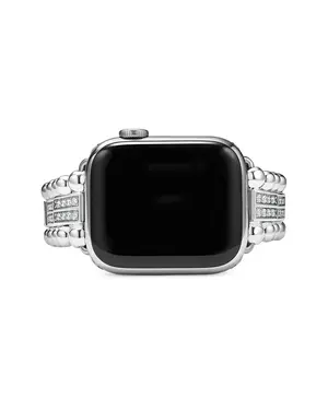 Lagos Sterling Diamond Apple Watch Bracelet