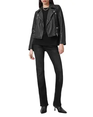 ALLSAINTS Cargo Distressed Leather Biker Jacket