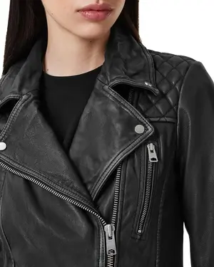 ALLSAINTS Cargo Distressed Leather Biker Jacket