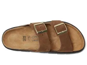 BIRKENSTOCK Papillio Arizona Suede Platform Sandals - Brown