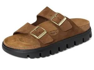 BIRKENSTOCK Papillio Arizona Suede Platform Sandals - Brown
