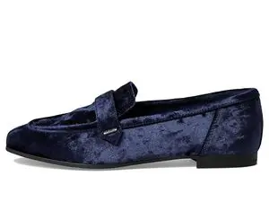 Toms Lynette Velvet Loafer Flats - Navy