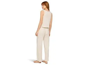 Eberjey Organic Linen Wide-leg Pajama Pants - Bone