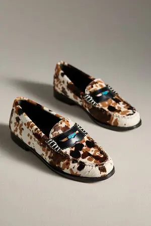 G.H.BASS Whitney Weejuns Leopard Loafers