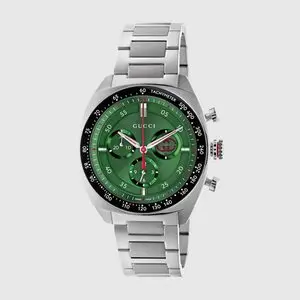 Gucci Interlocking 41mm Chronograph Watch - Silver