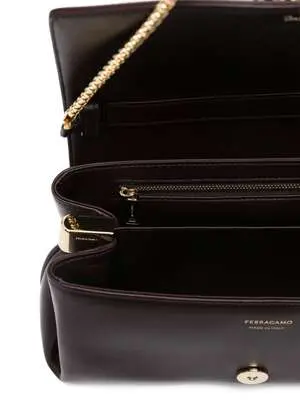 FERRAGAMO Mini Front-flap Cross Body Bag - Brown