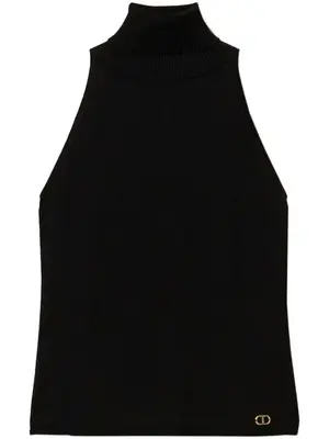 TWINSET Logo-plaque Knit Top