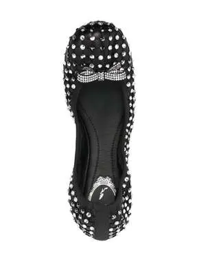 Rene Caovilla Crystal-embellished Ballet Flats
