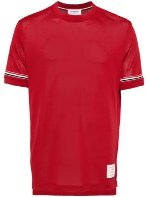Thom Browne Cotton Stripe T-shirt - Red