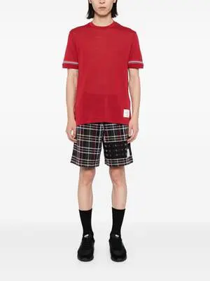 Thom Browne Cotton Stripe T-shirt - Red