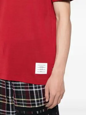 Thom Browne Cotton Stripe T-shirt - Red