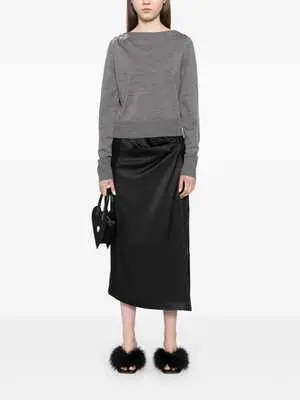 Erdem Glass Crystal-embellished Wool Top