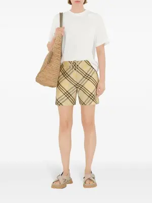 Burberry Check Linen Shorts