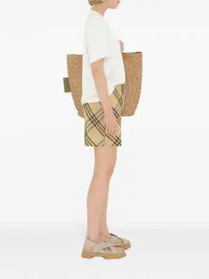 Burberry Check Linen Shorts