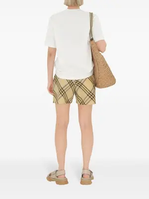 Burberry Check Linen Shorts