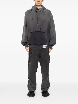 Mihara Yasuhiro Cotton Cargo Trousers - Black
