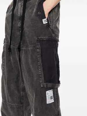Mihara Yasuhiro Cotton Cargo Trousers - Black
