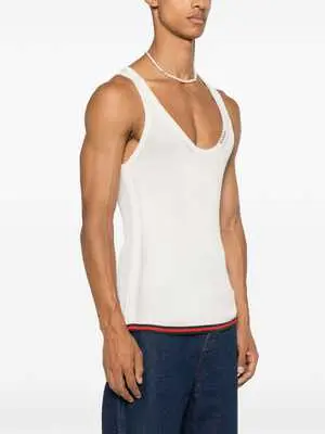 Gucci Ribbed-knit Silk Tank Top