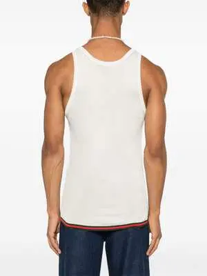 Gucci Ribbed-knit Silk Tank Top