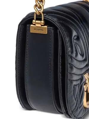 Pinko Love Leather Crossbody Bag