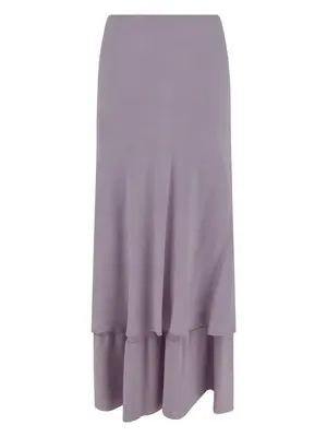 QUIRA Crepe Layered Midi Skirt