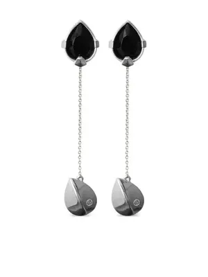 Burberry Shield Drop Earrings - Silver