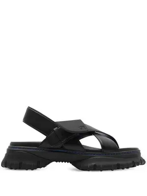 Burberry Pebbled Leather Sandals