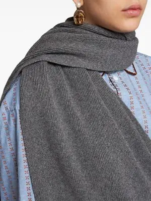 Etro Ribbed-knit Midi Dress - Grey
