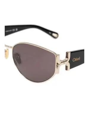 Chloé Logo-engraved Sunglasses - Black