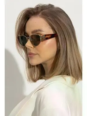 Chloé Logo-engraved Sunglasses - Gold