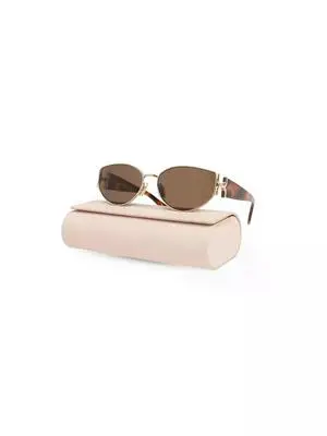 Chloé Logo-engraved Sunglasses - Gold