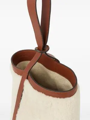 YVES SALOMON Mini Shearling Bucket Bag