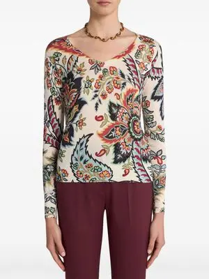 Etro Paisley-print Knitted Top
