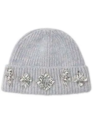 Philipp Plein Brooch-detail Beanie - Blue