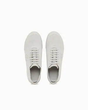 Giorgio Armani Suede Low Top Sneakers - Grey