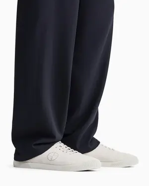 Giorgio Armani Suede Low Top Sneakers - Grey