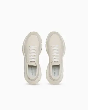Giorgio Armani Suede Sneakers - White