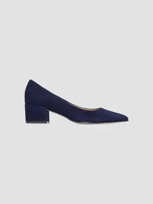 Bernardo Milie Block Heel Pumps - Dark Navy