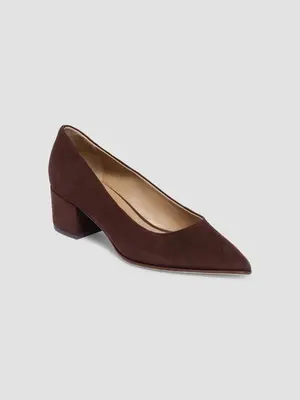 Bernardo Milie Block Heel Pumps - Espresso