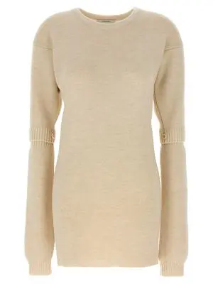 LEMAIRE Knitted Dress With Removable Sleeves - White