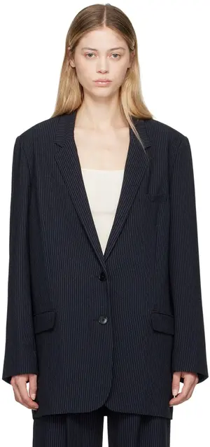 Isabel Marant Isabel Marant Navy Oceany Blazer - Miec Midnight/ecru