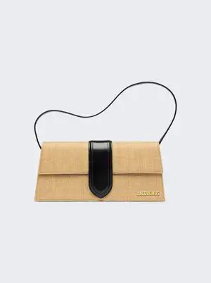 Jacquemus Le Bambino Long Shoulder Bag Ivory And Black