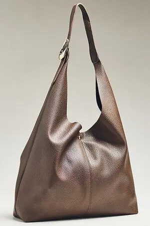 Anthropologie The Love Knot Slouchy Buckle Bag - Brown